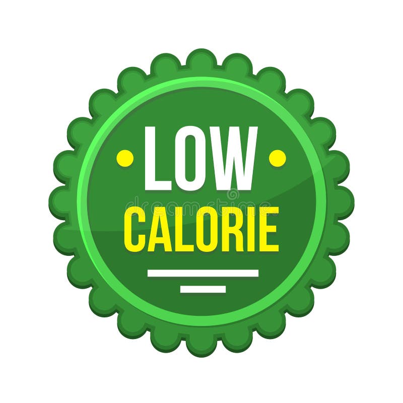 Green Low-Calorie Product Label on White Background. Vector Stock ...