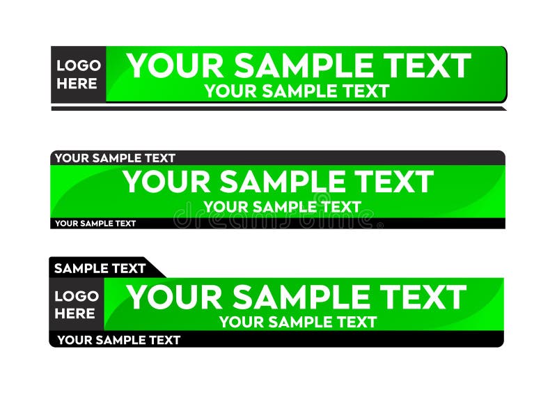 Green Lower Third Vector Design with Overlay Strip Text Video. News ...