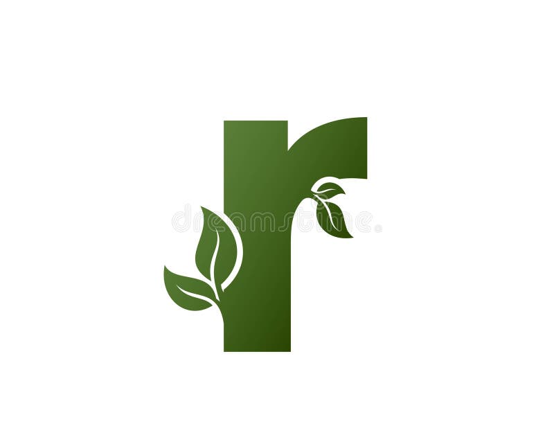 Green Lowercase Letter R with Leaves Icon. Creative Eco Logo. Nature ...