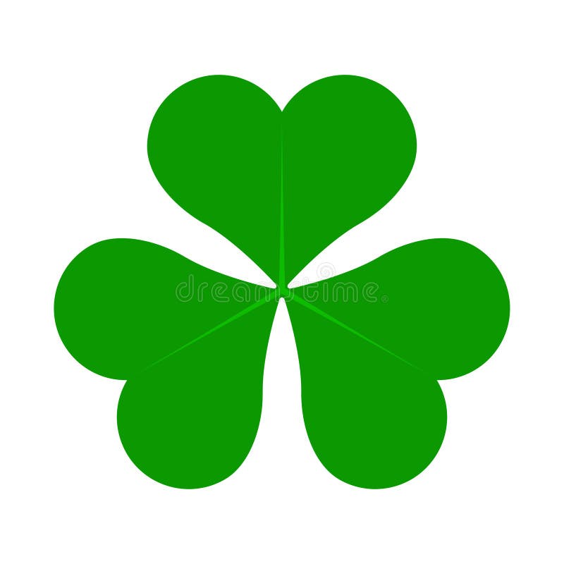 Green Lucky Four Leaf Irish Clover for St. Patricks Day Vector ...