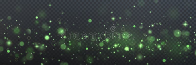 Green Luminous Dust with a Glowing Effect, Digital Stock Artwork. Stock ...