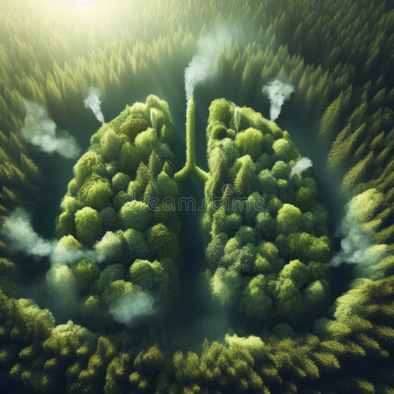 Green Lung Filled by the Forest Trees for Healthy Environment. Ai ...