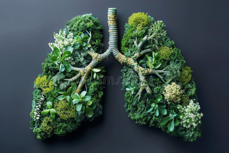 Green Lung Illustration, AI Generated Stock Illustration - Illustration ...