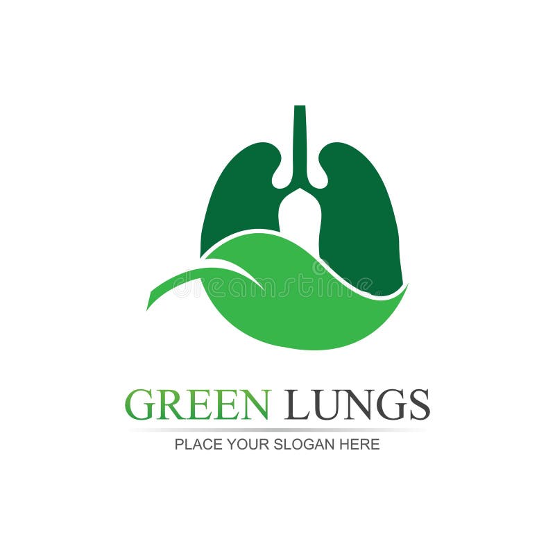 Green Lungs Vector Logo Illustration Design Template,this Logo with ...