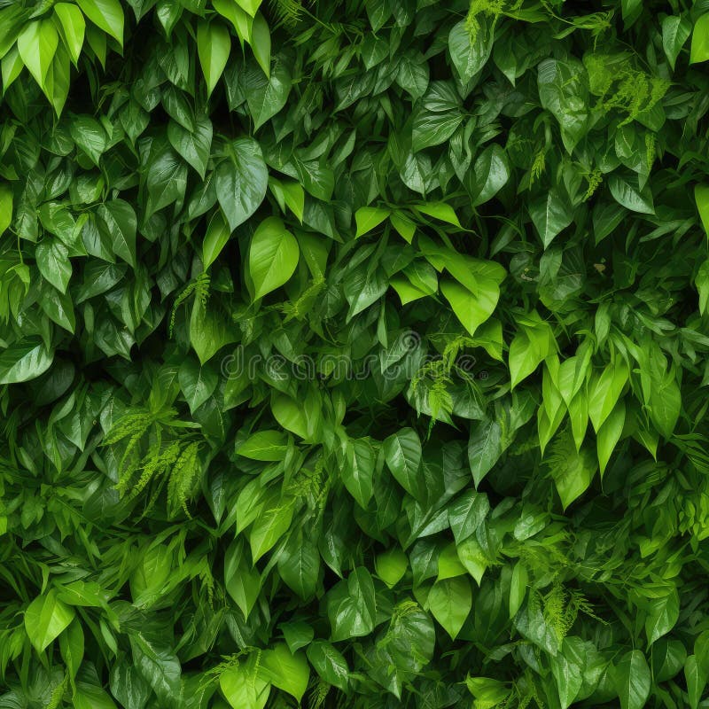 Green Lush Foliage Create Beautiful Texture Background, Natural Forest ...