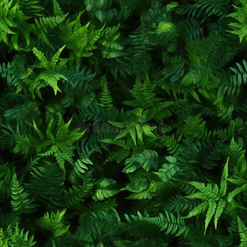 Green Lush Foliage Create Beautiful Texture Background, Natural Forest ...