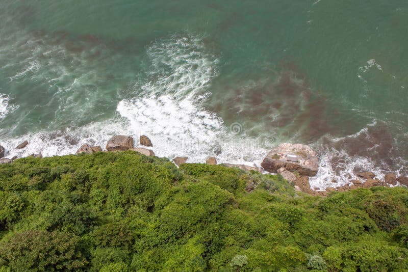 Green Lush and Sea at Java Coast in Indonesia. Stock Image - Image of ...