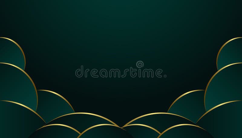Green Luxury Circle Pattern Background. Elegant Style Concept Stock ...