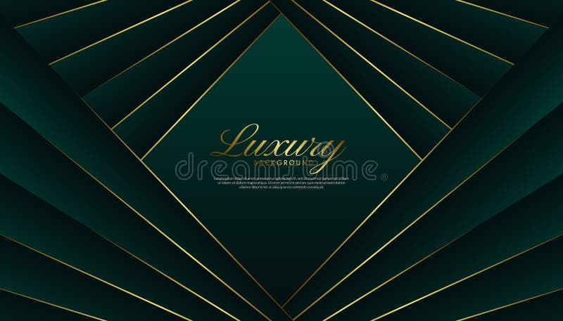 Green Luxury Triangle Lines Background. Elegant Style Concept Stock ...