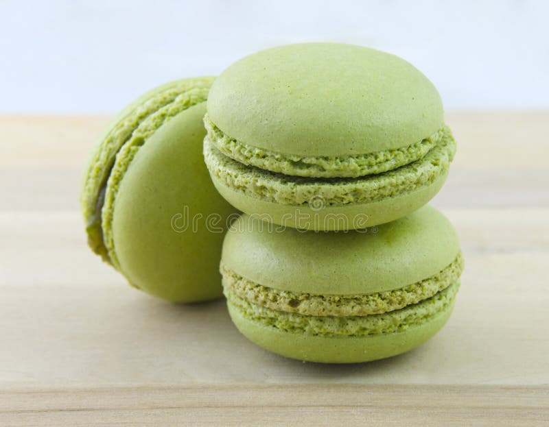 Green macarons stock image. Image of confectionery, green - 43739861