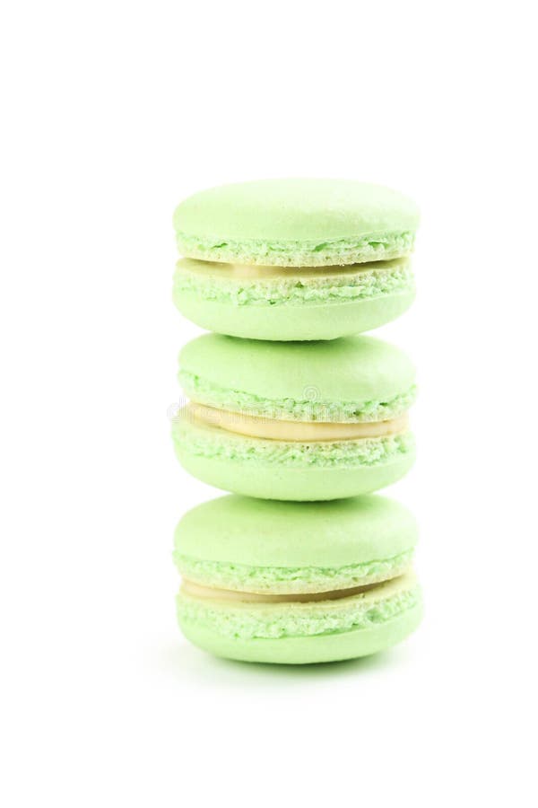 Green macarons stock image. Image of confectionery, delicate - 57871987