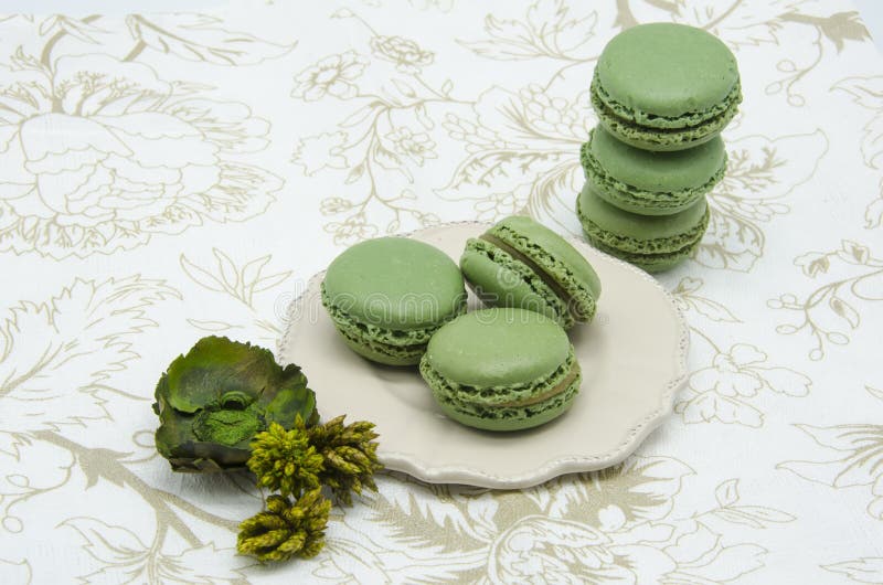 Green macaroons stock photo. Image of colorful, delicious - 30575302