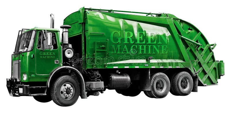 Green Machine Garbage Truck Stock Image - Image of environment ...