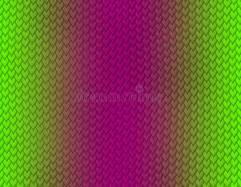 Green Magenta Gradient Snake Skin Pattern, Short Sharp Scale Stock ...