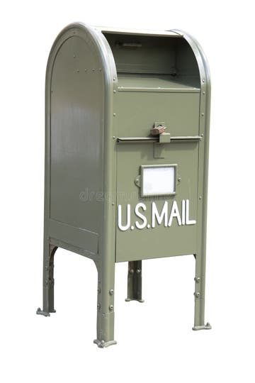 Green mailbox stock image. Image of container, usps, correspondence ...