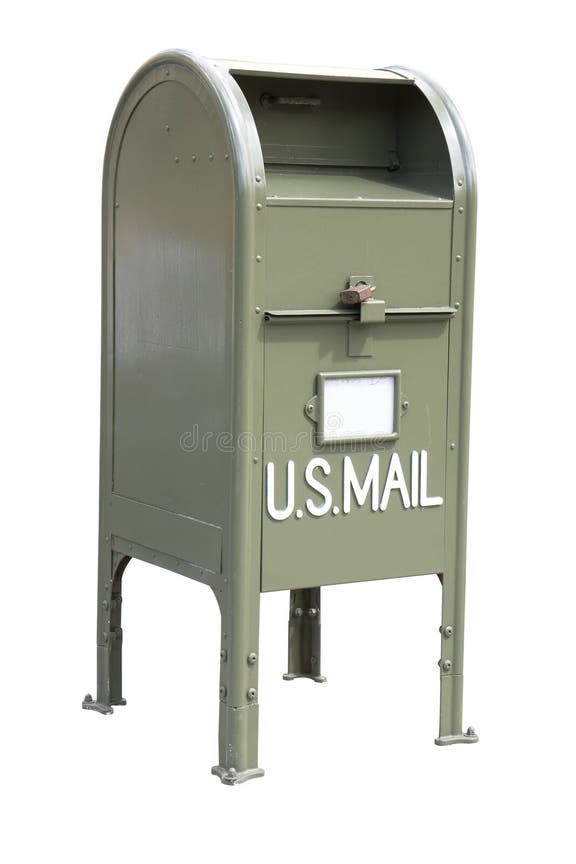 Green mailbox stock image. Image of container, usps, correspondence ...