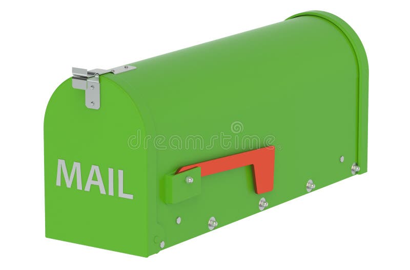 Green mailbox stock illustration. Illustration of post - 35946027