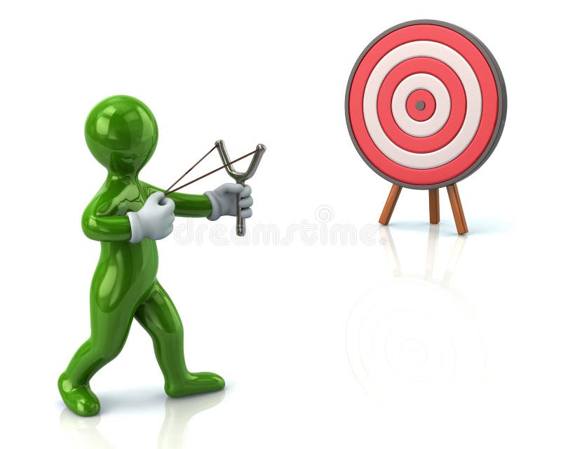 Green Man Aiming Slingshot Target Stock Illustrations – 2 Green Man ...