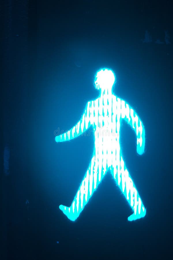 Green Man Go Pedestrian Traffic Light Stock Photo - Image of walking ...