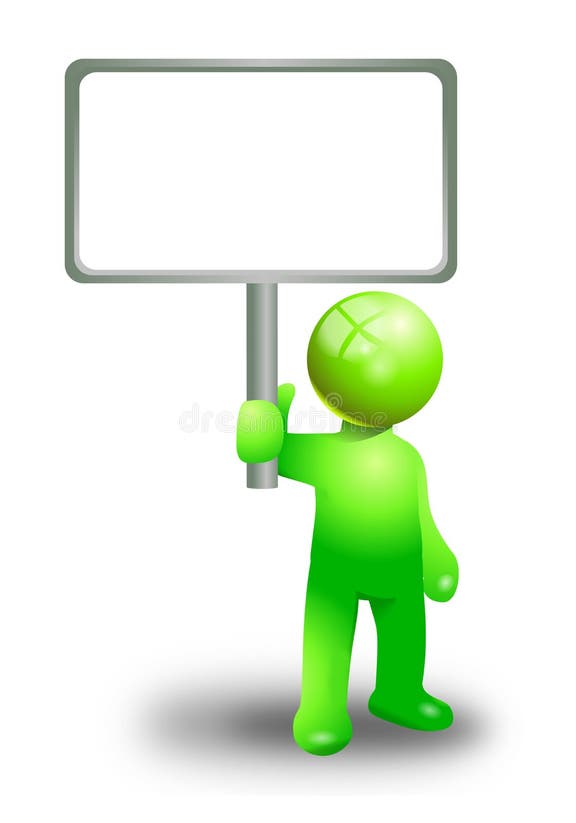 Green man sign board stock illustration. Illustration of human - 17717810