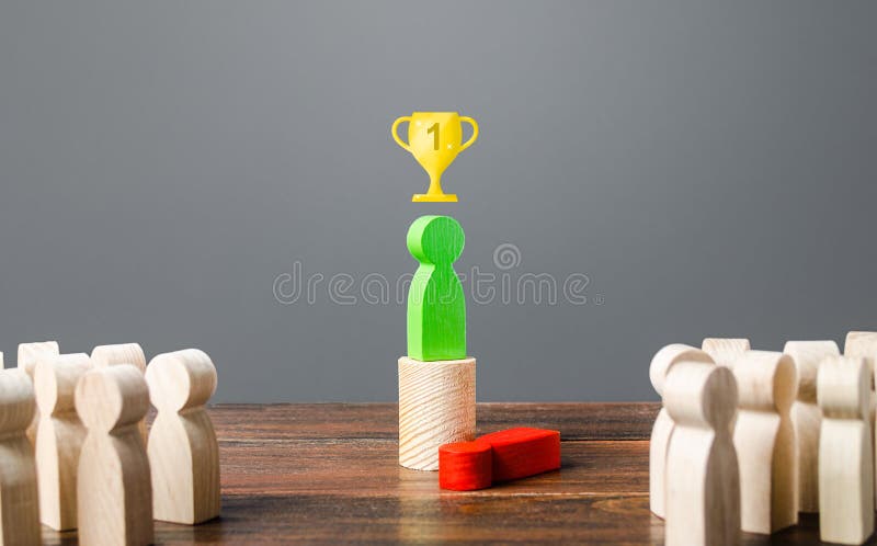 Green Man Triumphs Over Red Opponent. Defeat the Enemy and Become the ...