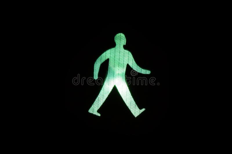 Green man walking stock photo. Image of transport, street - 9997728