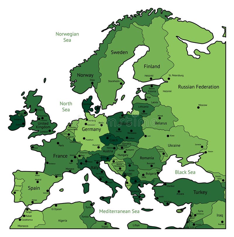 Europe Map Green Stock Illustrations – 19,271 Europe Map Green Stock ...