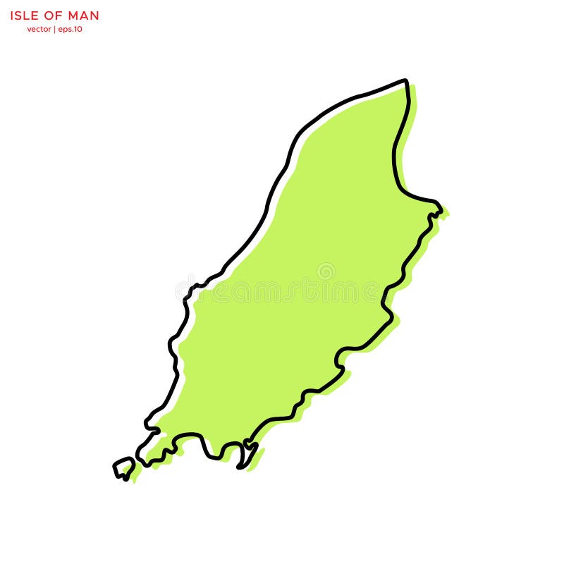Outline Map of Isle of Man Vector Design Template. Editable Stroke ... Outline Map of Isle of Man Vector Design Template. Editable Stroke ...