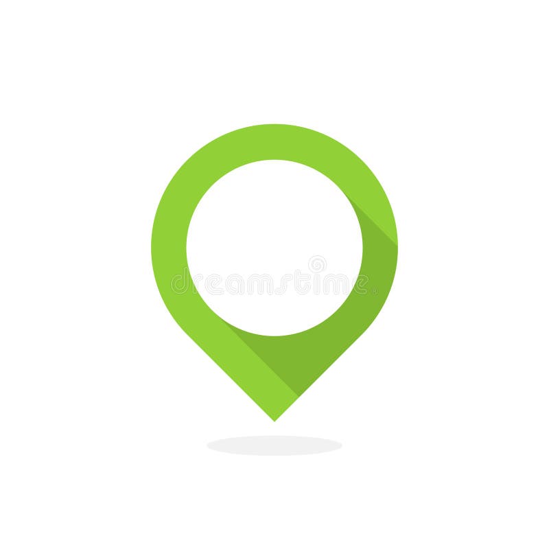 Green Map Pin Icon. Vector Illustration Stock Vector - Illustration of ...
