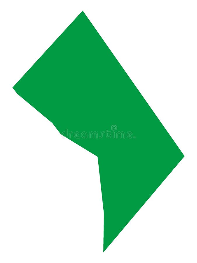 Green Map of US State of Washington DC Stock Vector - Illustration of ...