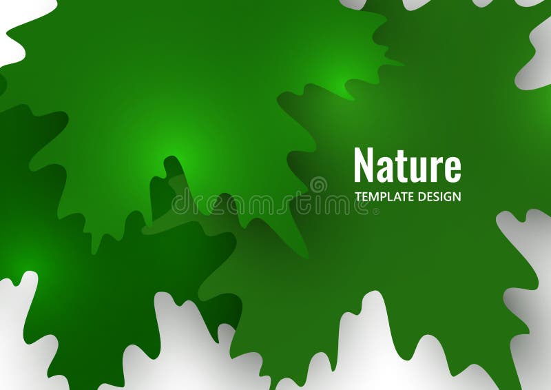 Green Maple Leaves on a White Background. Summer Creative Design Stock ...