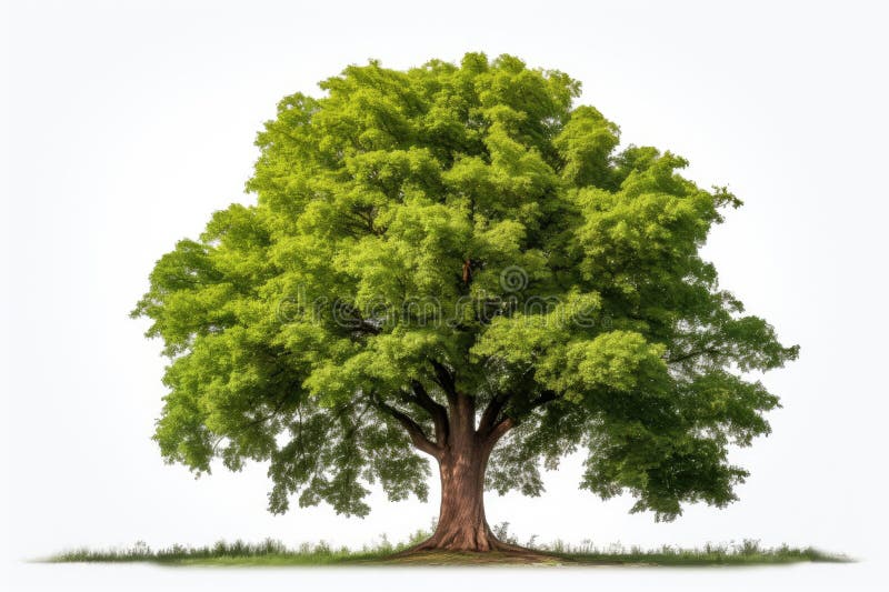 Green Maple Tree Isolated on White Background for Landscape and ...