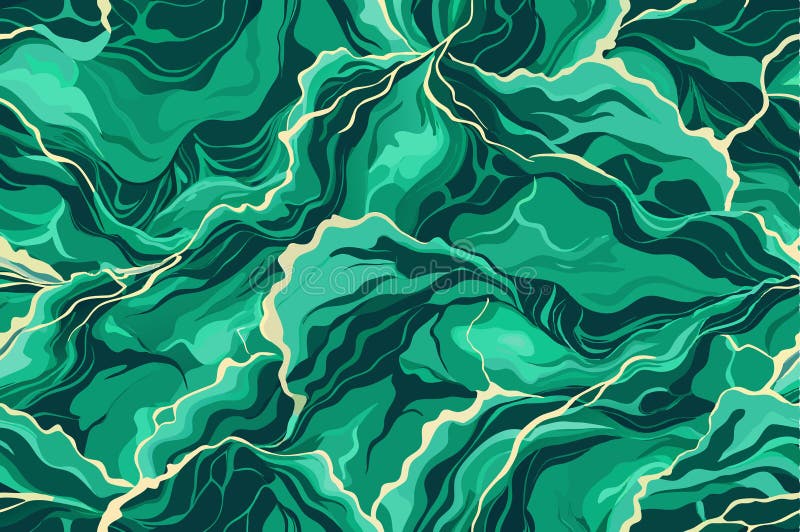 Green Marble Seamless Premium Background. Vector Illustration Stock ...