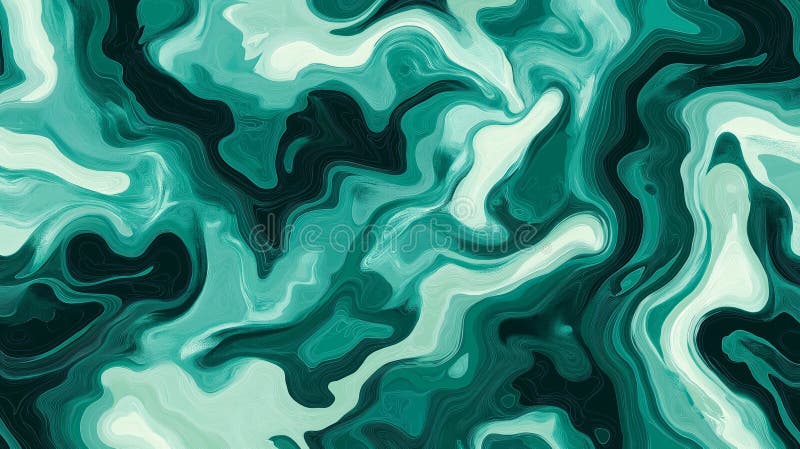 Green Marble Swirl Pattern with Fluid Abstract Design and Organic ...