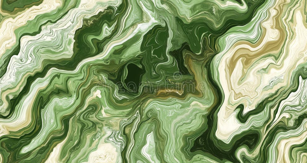 Green Marble Texture with Swirling Patterns in Natural Earthy Tones ...