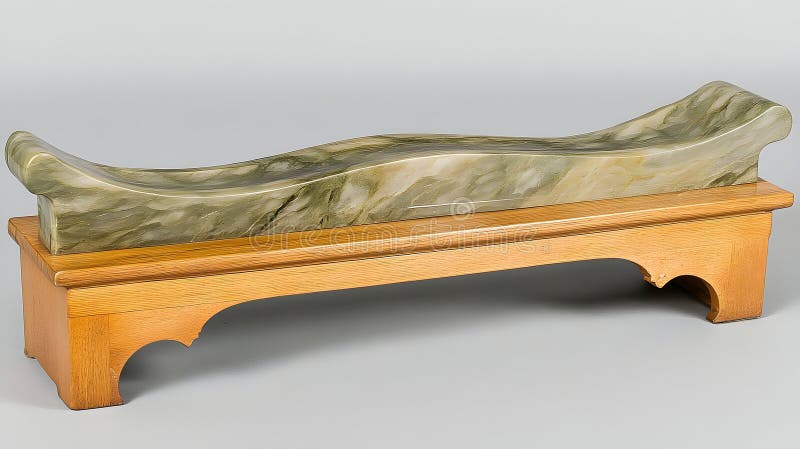 Serene Stone Bench stock illustration. Illustration of artifact - 376344167