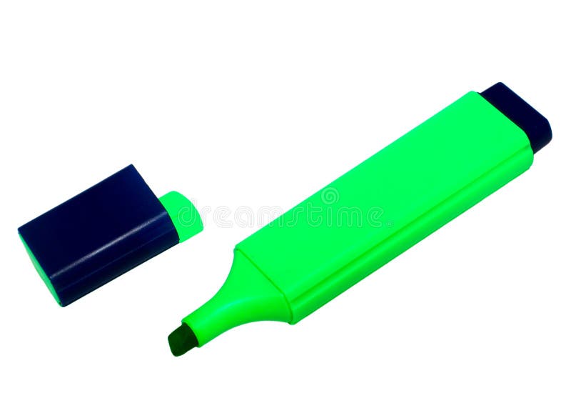 Green marker stock image. Image of green, business, closeup - 7564841