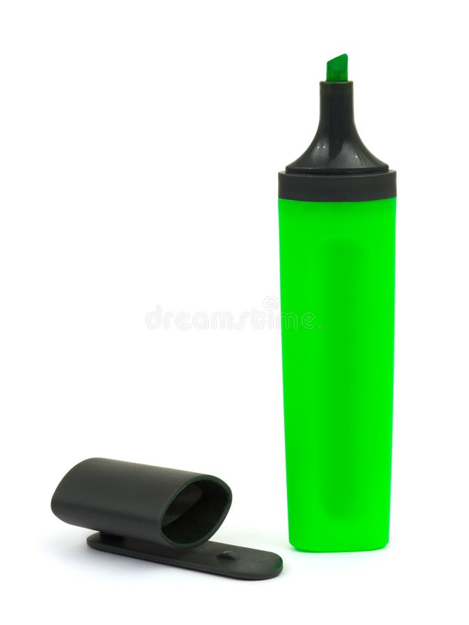 Green marker and cap stock image. Image of macro, graphic - 7124411