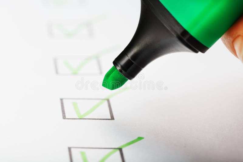Marker and check mark stock photo. Image of color, consent - 8223032