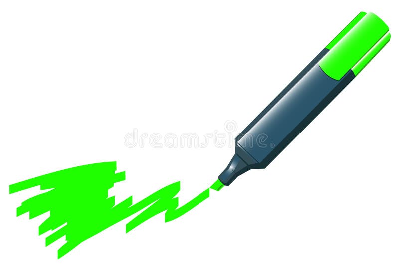 Green marker stock illustration. Illustration of signature - 48187542