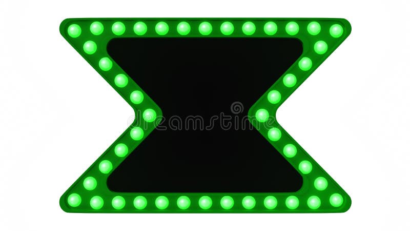 Green Marquee Light Board Sign Retro on White Background. 3d Rendering ... Green Marquee Light Board Sign Retro on White Background. 3d Rendering ...