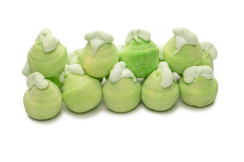 Green Marshmallow Candy Isolated on White Background Stock Photo ...