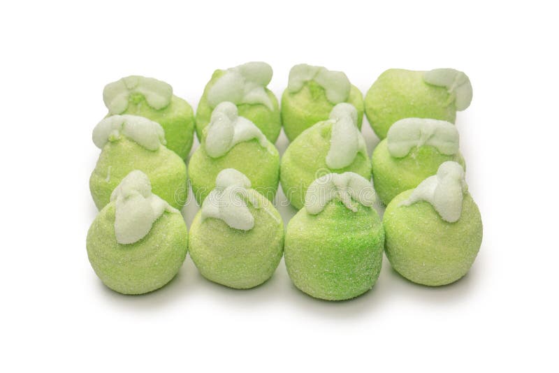 Green Marshmallow Candy Isolated on White Background Stock Image ...