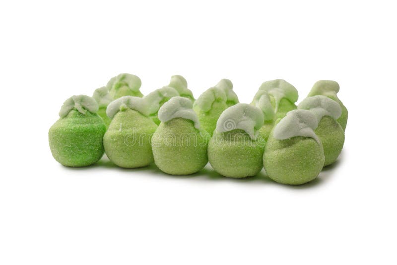 Green Marshmallow Candy Isolated on White Background Stock Image ...