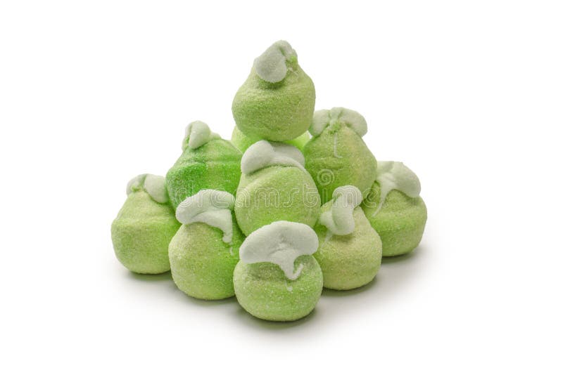 Green Marshmallow Candy Isolated on White Background Stock Image ...