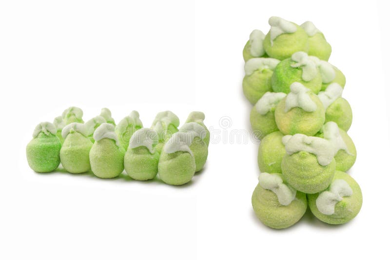 Green Marshmallow Candy Isolated on White Background Stock Image ...