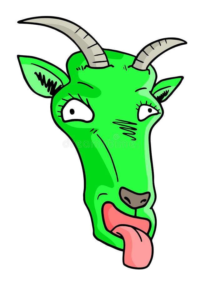 Green mask goat stock vector. Illustration of narrow - 47296592