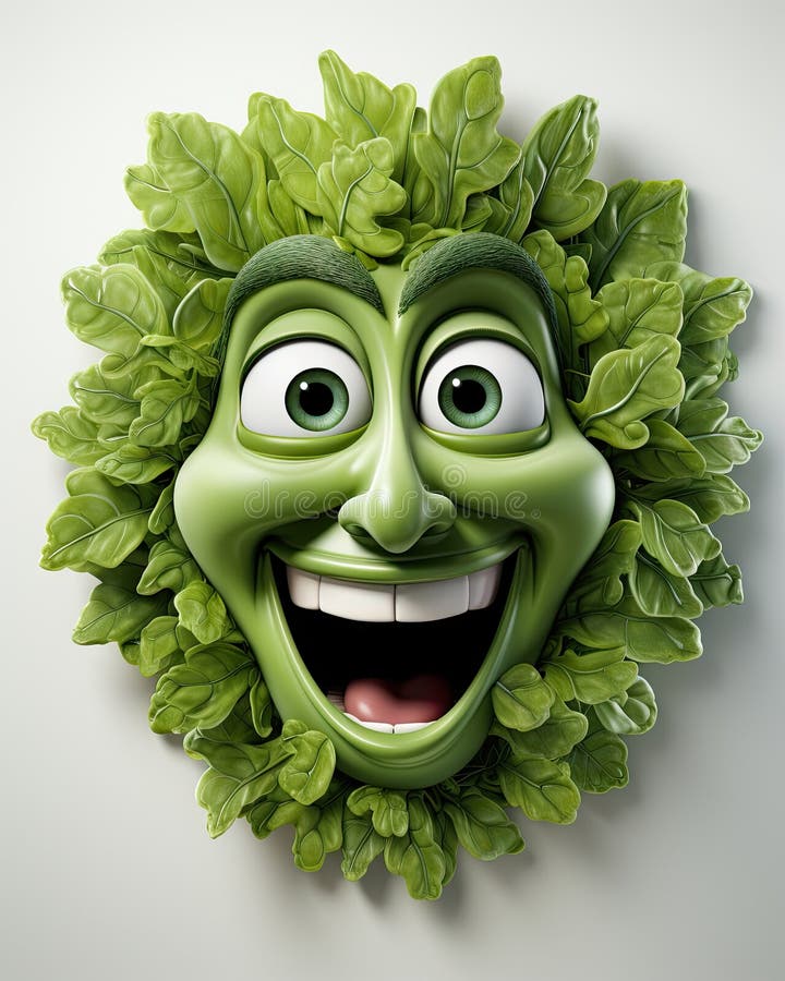 A Green Mask with a Smile on it S Face. Generative Ai Stock ...