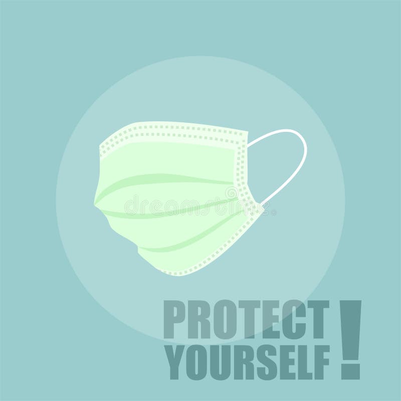 Green Masker for Self Protection Stock Vector - Illustration of design ...