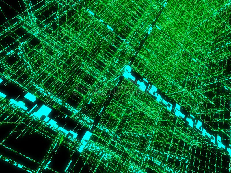 Green matrix stock illustration. Illustration of network - 2506369